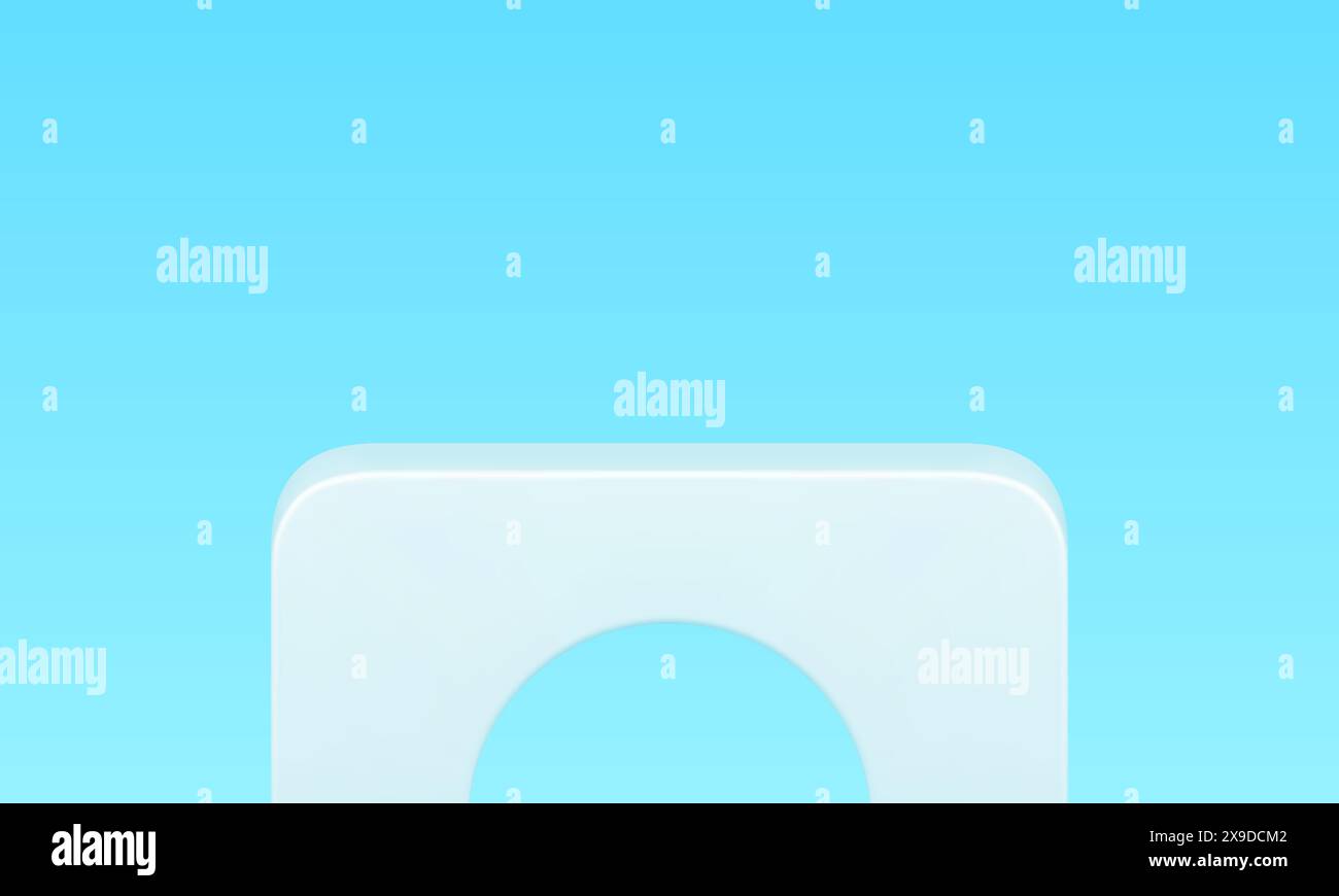 Stage platform smooth angled rectangular pedestal with arch 3d decor ...