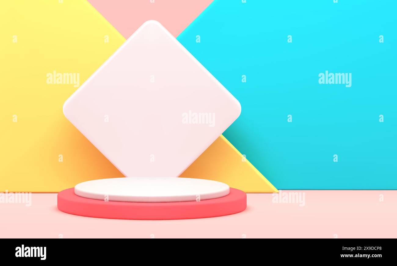 Promo cylinder podium level step stage 3d background product ...