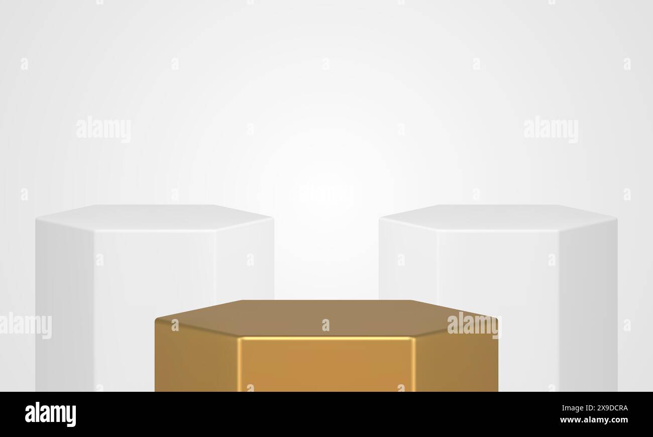 Hexagonal pedestal foundation basic arena event competition celebration ...