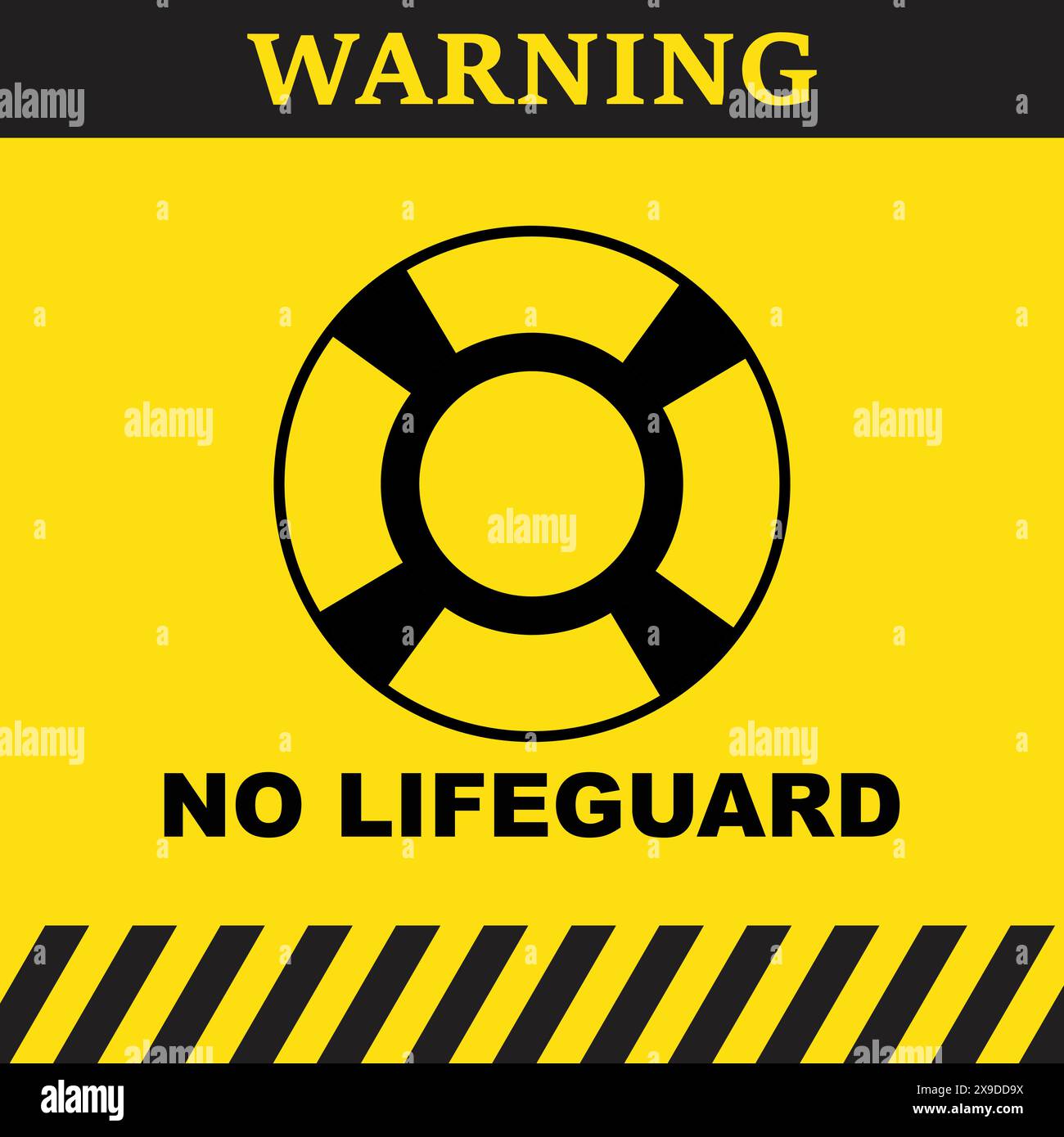 Lifeguard no swimming sign Stock Vector Images - Alamy