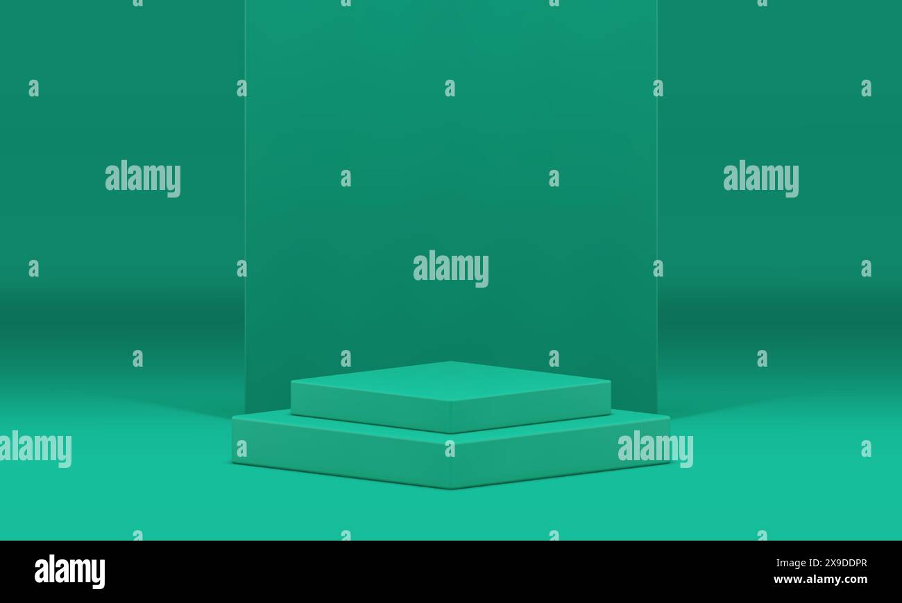 3d podium green level arena basic foundation product presentation ...