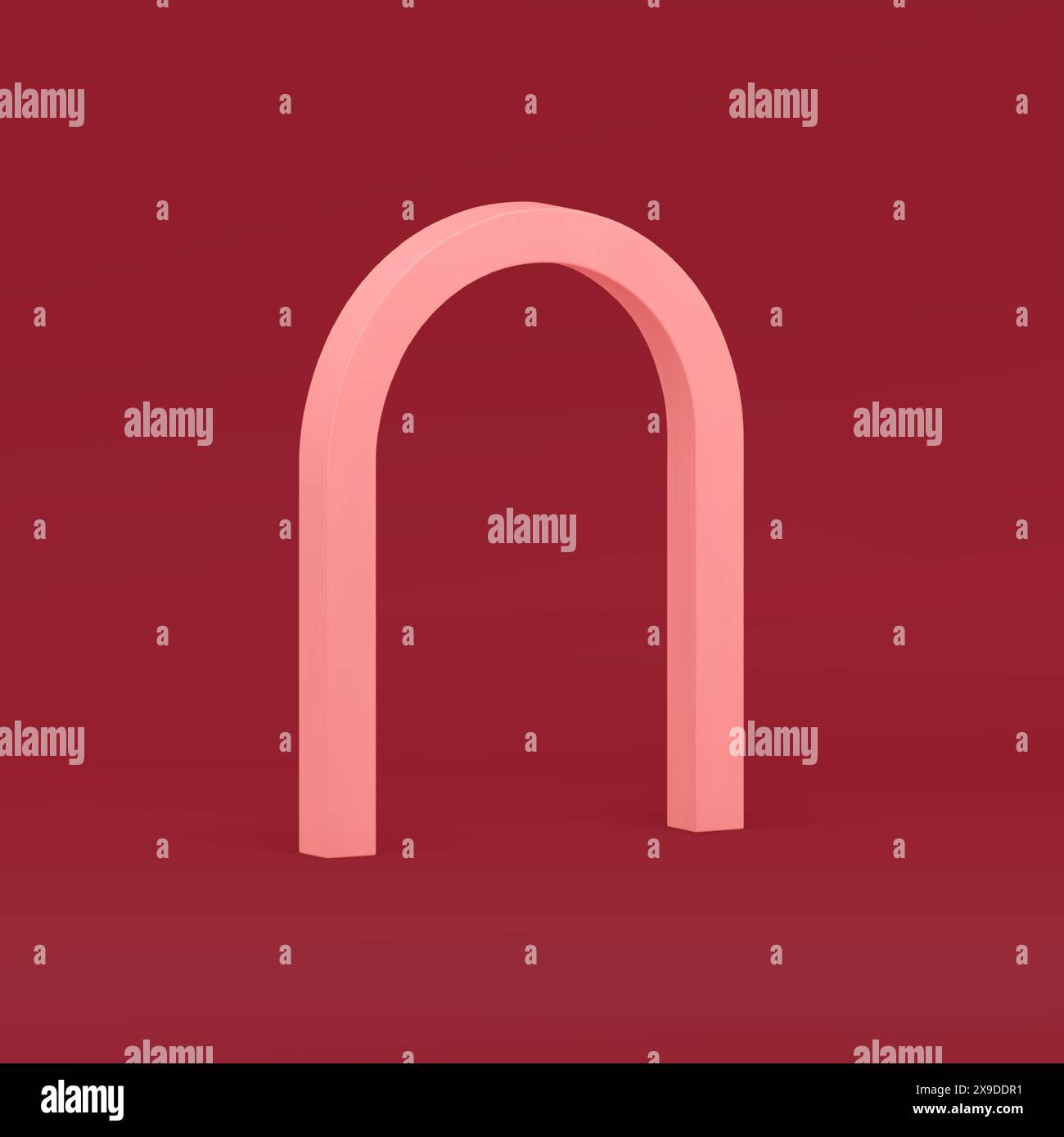 3d arch pink curved column decor element for showcase design product ...