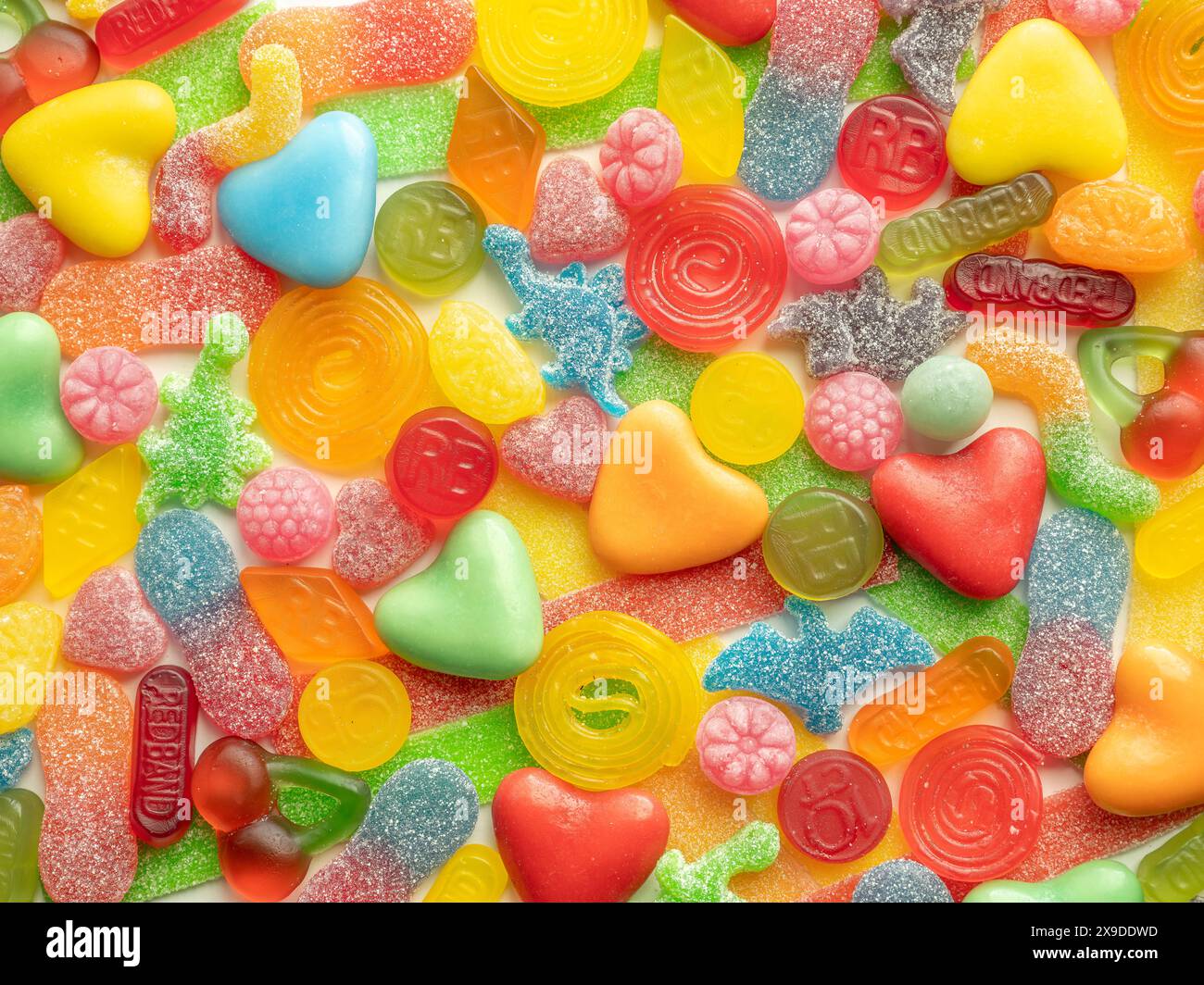 Sour rainbow colored candy hi-res stock photography and images - Alamy