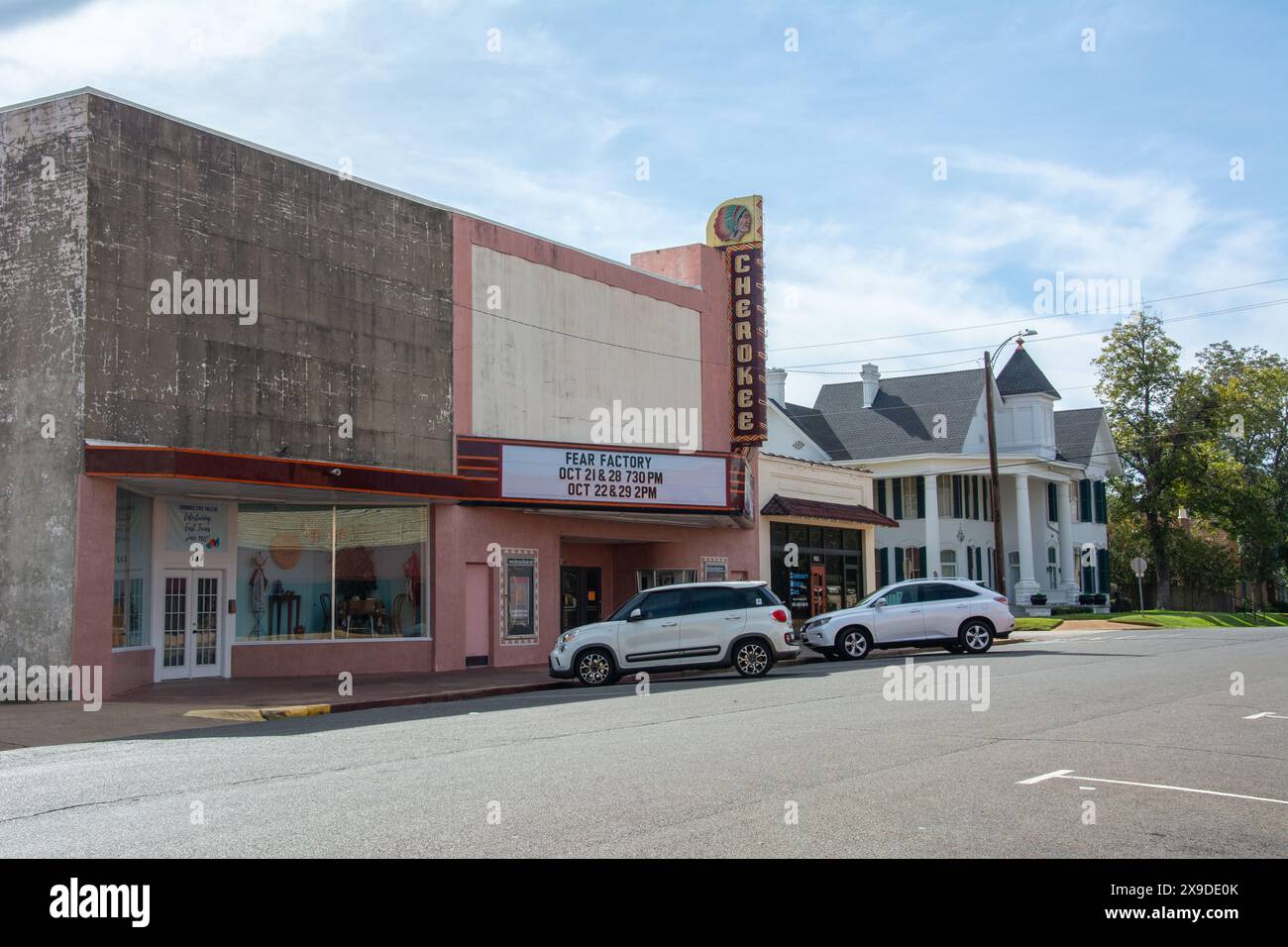 Rusk, USA - October 21, 2023 - View of the historic Cherokee Civic ...