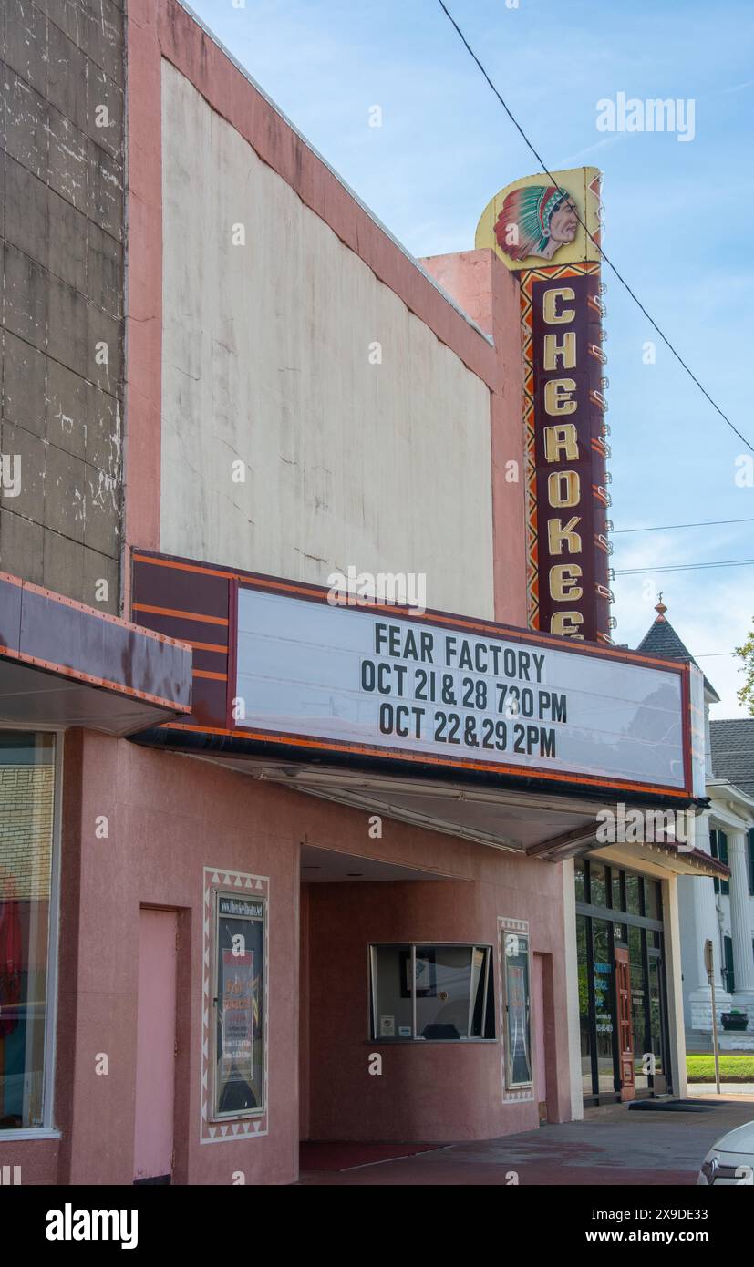 Rusk, USA - October 21, 2023 - View of the historic Cherokee Civic ...