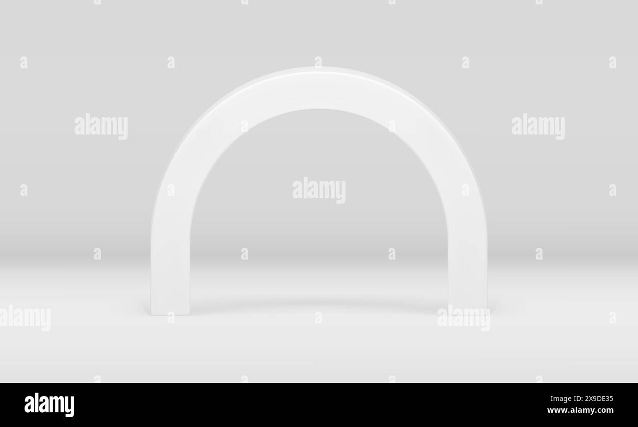 White arch decorative showcase 3d promo display premium studio ...