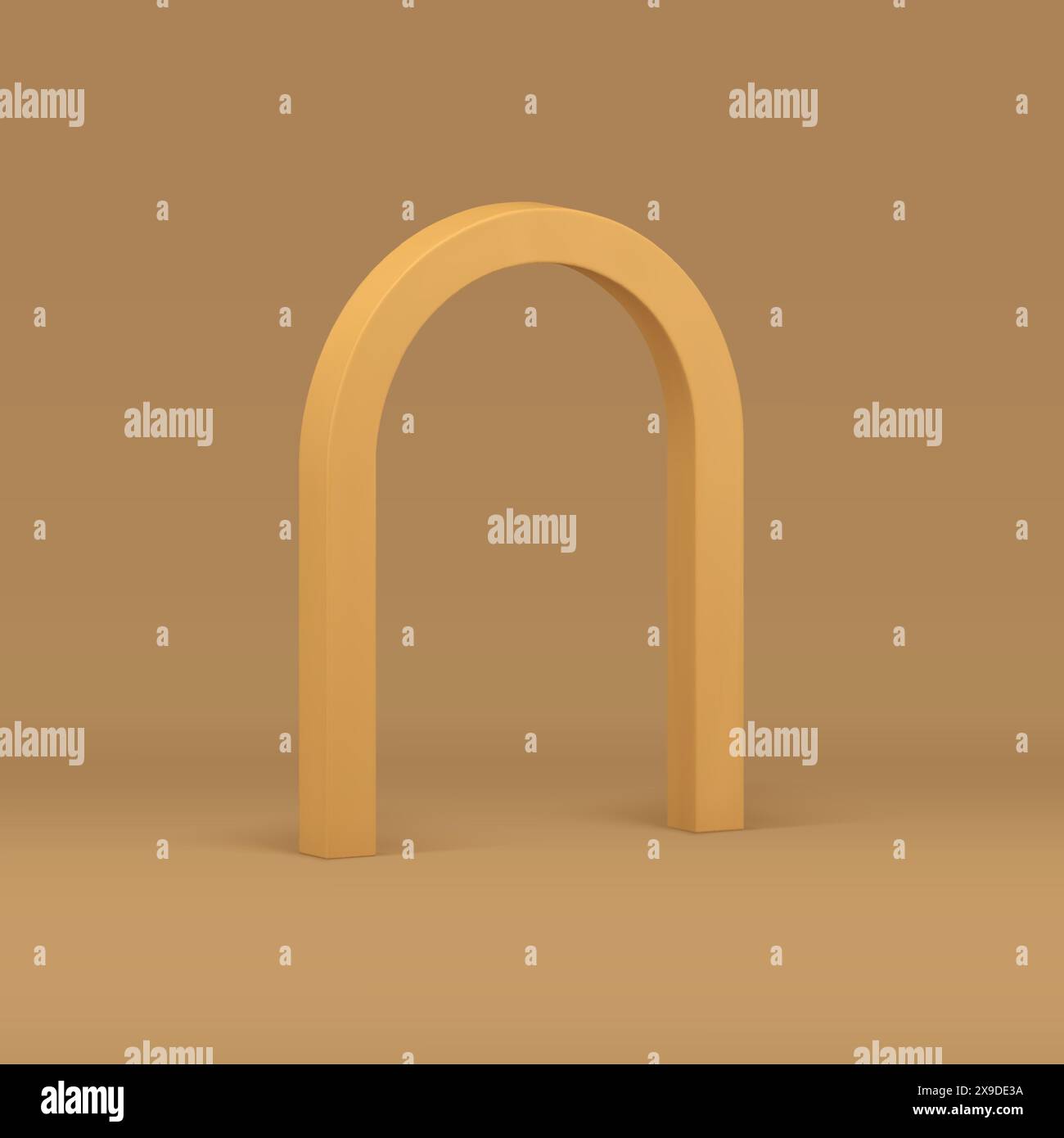 Beige 3d arch show presentation geometric foundation isometric figure ...