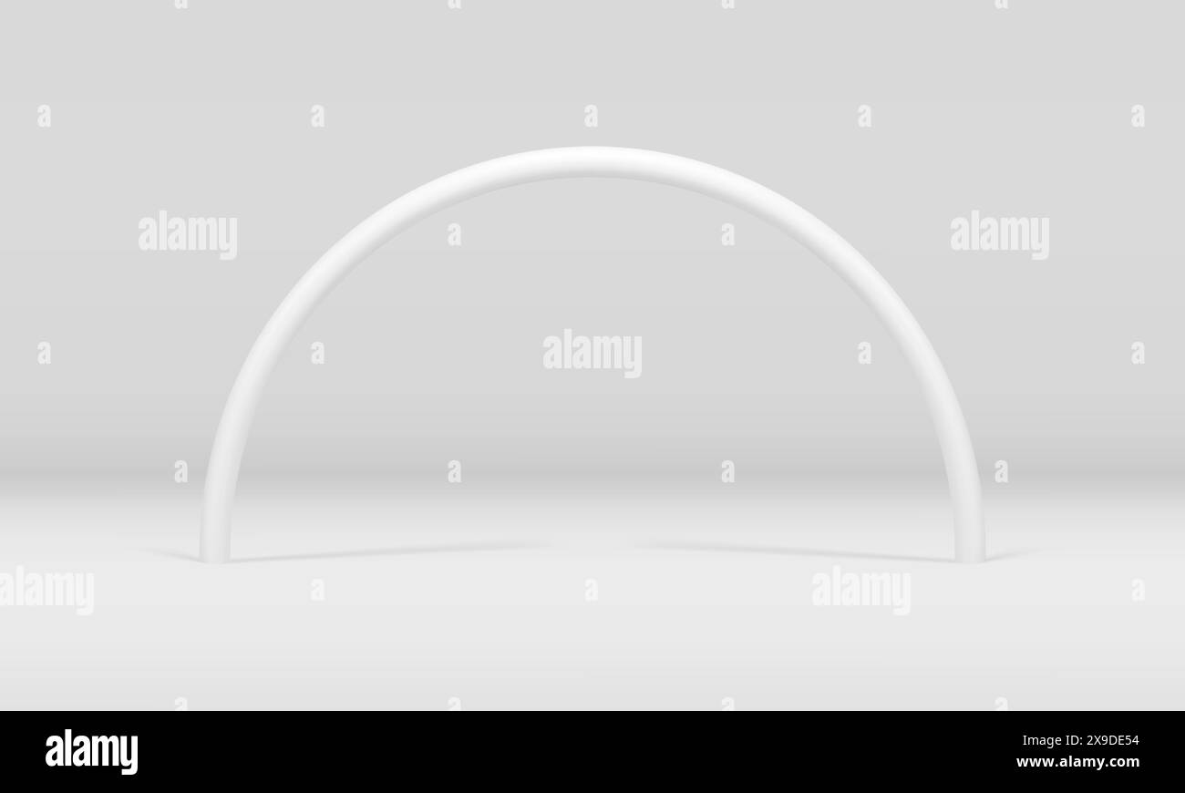 White arch foundation 3d curved column product presentation showcase ...