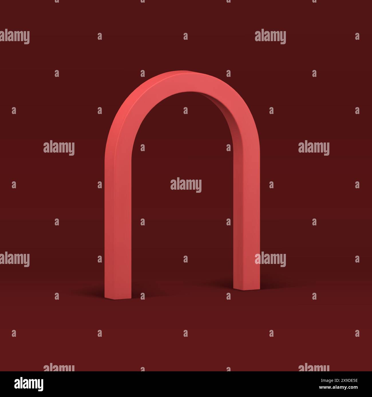 Red 3d arch curved column decorative showcase product presentation ...