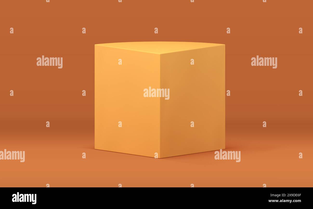 3d stage rectangle geometric form minimalist studio background podium ...