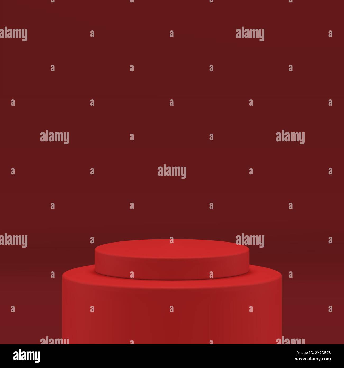 3d stage cylinder red podium circle geometric form foundation for event ...