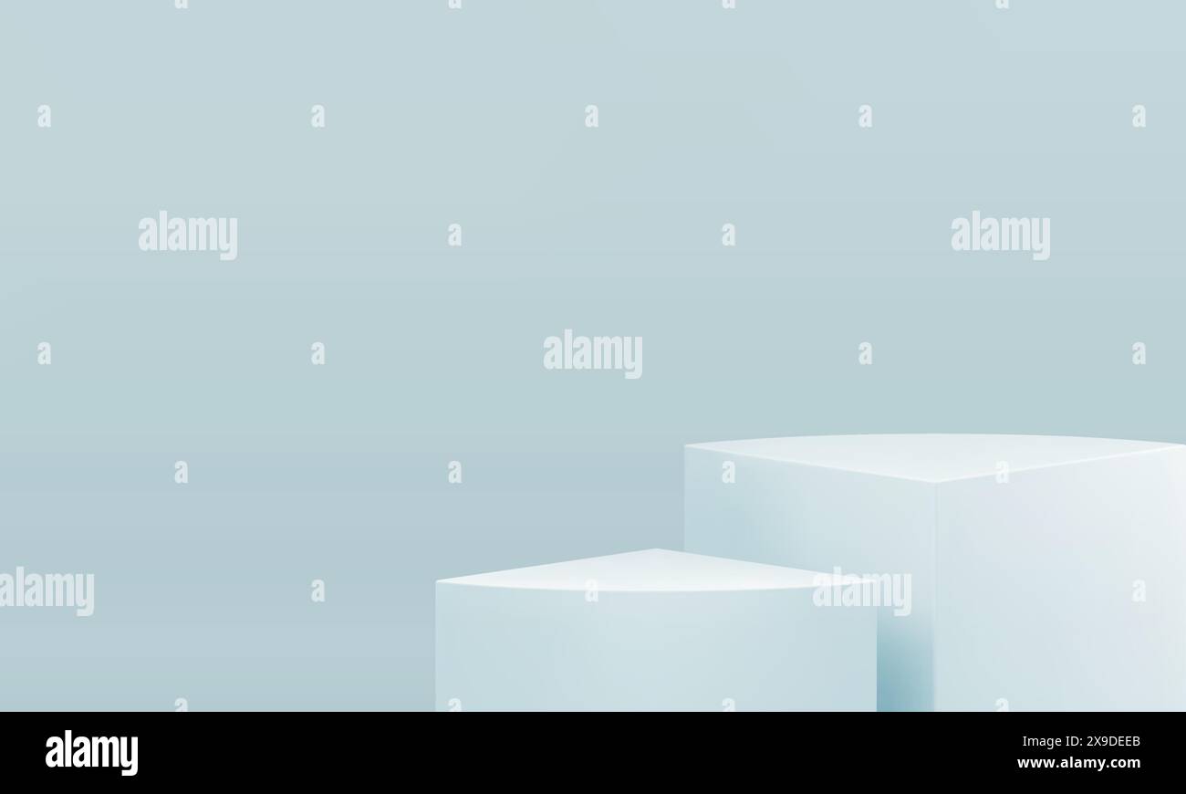 Triangle 3d podium two geometric boxes foundation award arena showcase ...