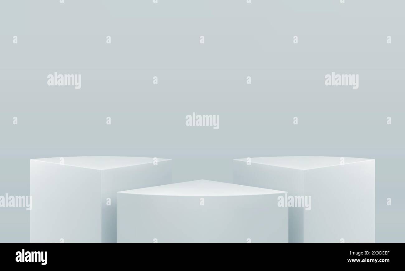 Geometric 3d podium contest award ceremony triangle stage level ...