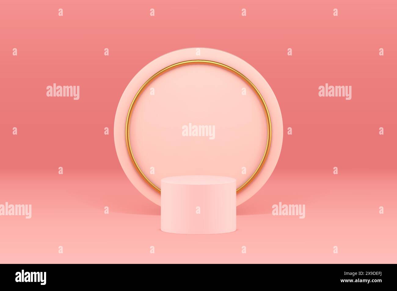 3d podium round wall basic foundation for product premium promo ...