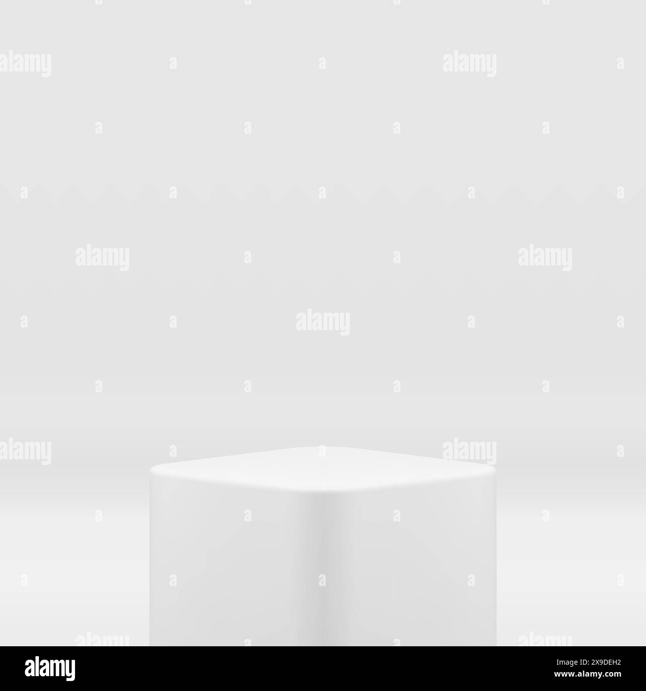 3d podium white squared basic foundation construction geometric ...