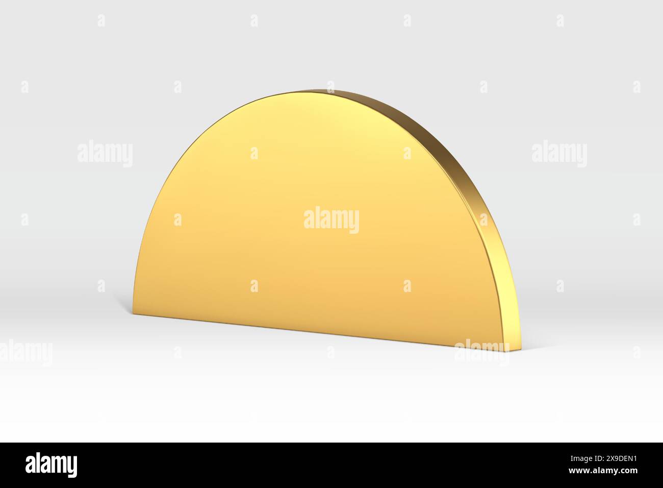 Golden 3d semicircle isometric wall curved premium decor element ...