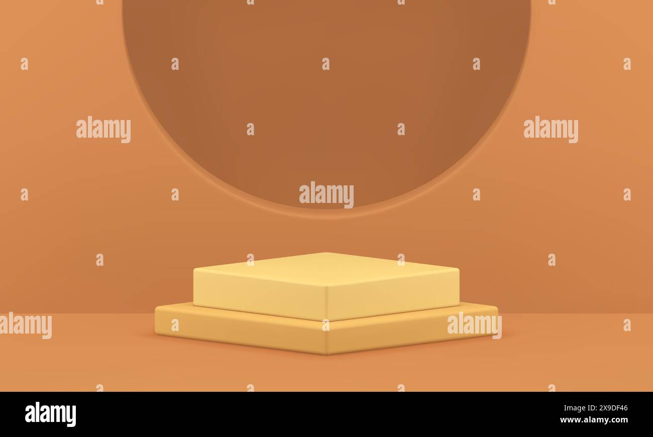 3d podium square level platform event celebration construction with ...