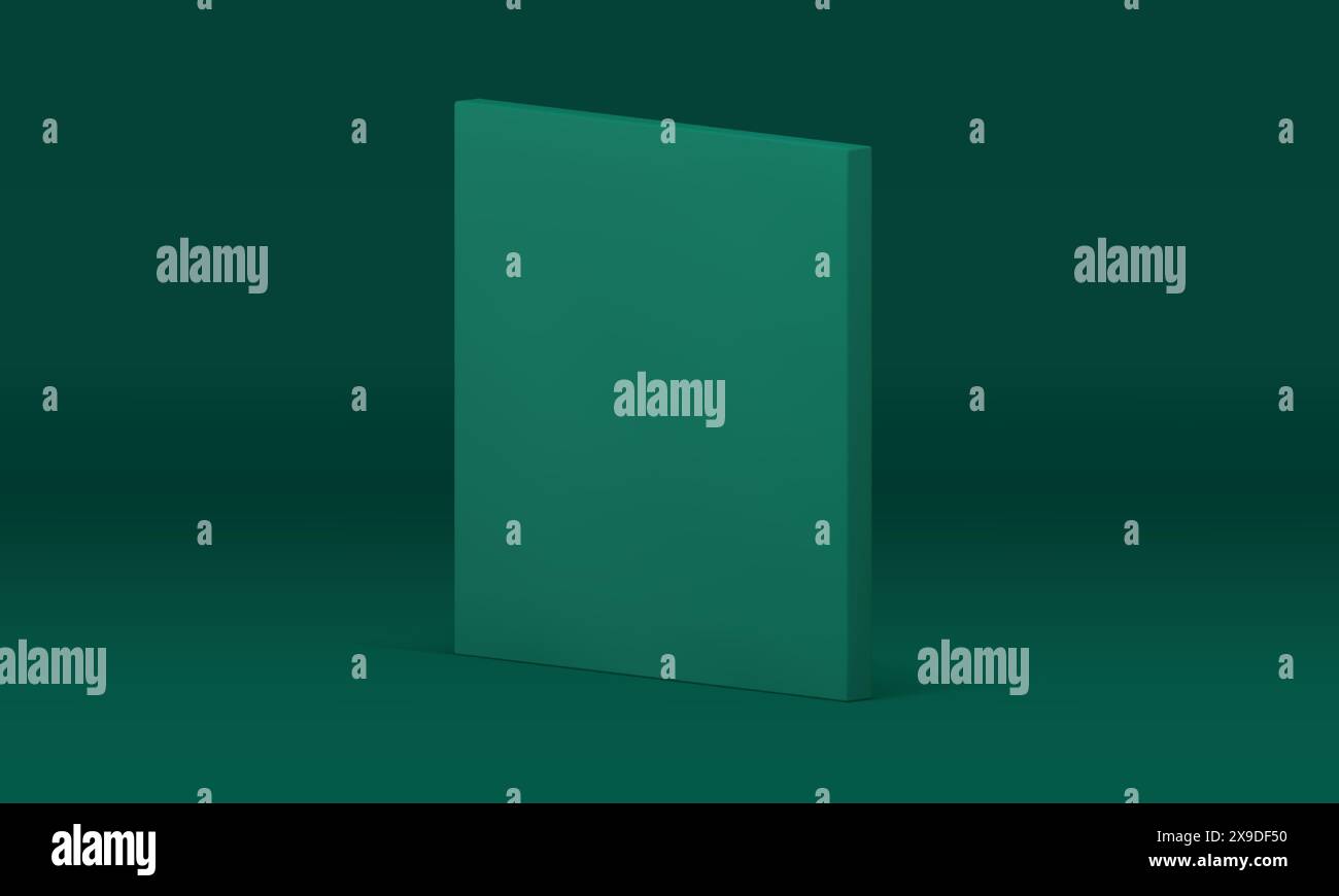 Green 3d rectangle wall geometry vertical block construction foundation ...