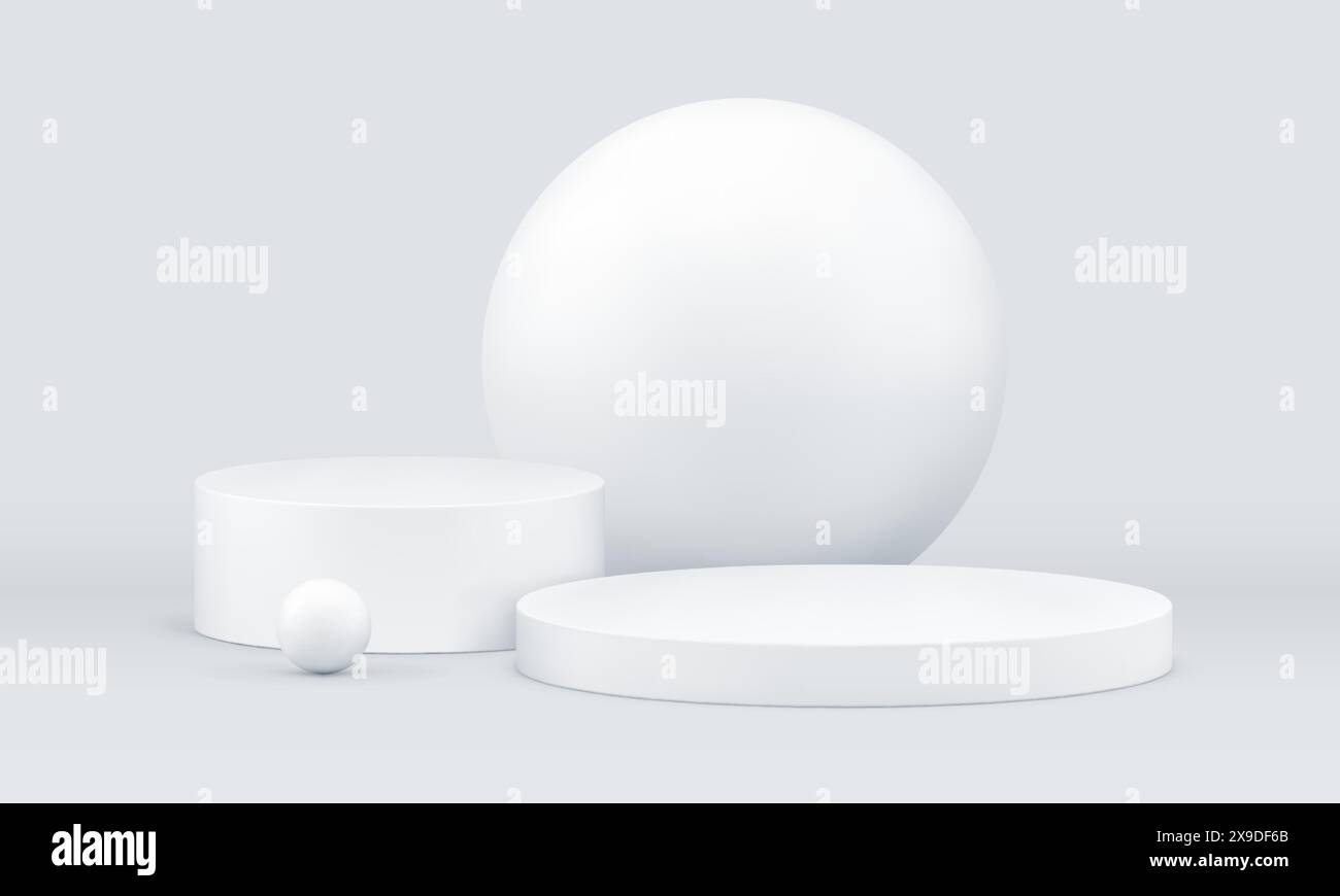 3d podium geometric figure platform foundation cylinder stage expo ...