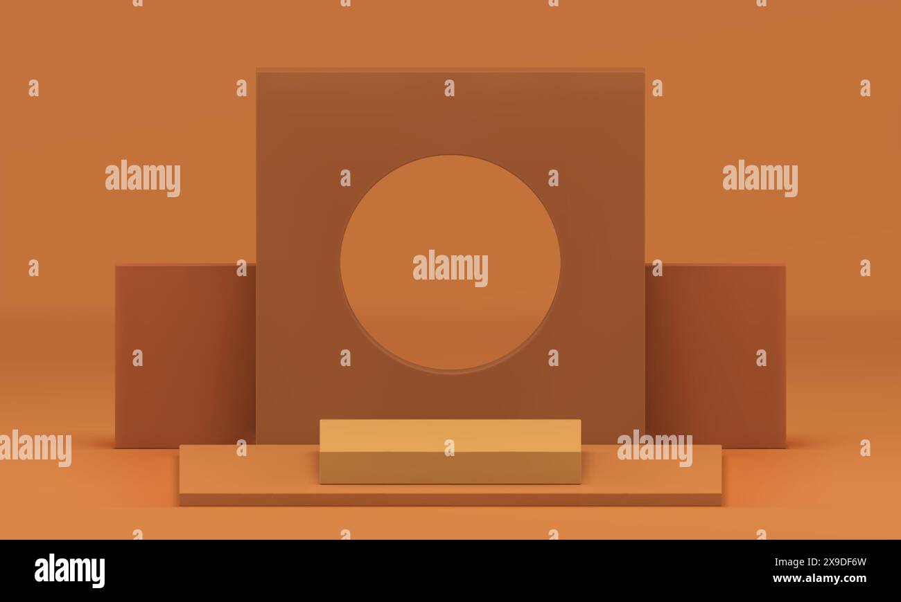 3d podium geometric foundation squared block level stage for product ...