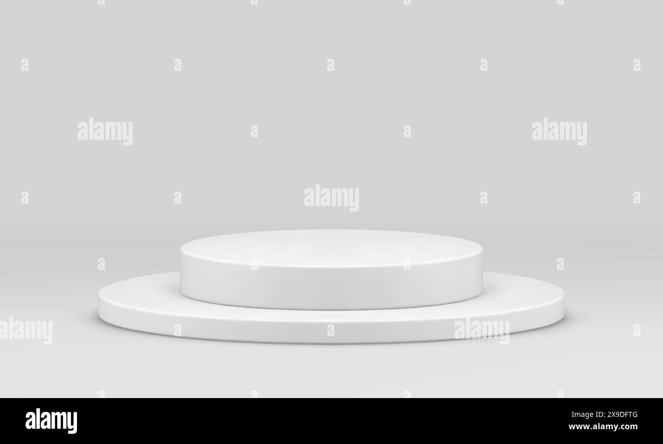 White 3d podium cylinder level stairs best award arena competition ...