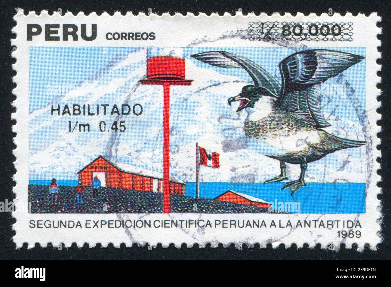 PERU - CIRCA 1991: stamp printed by Peru, shows Second Peruvian ...