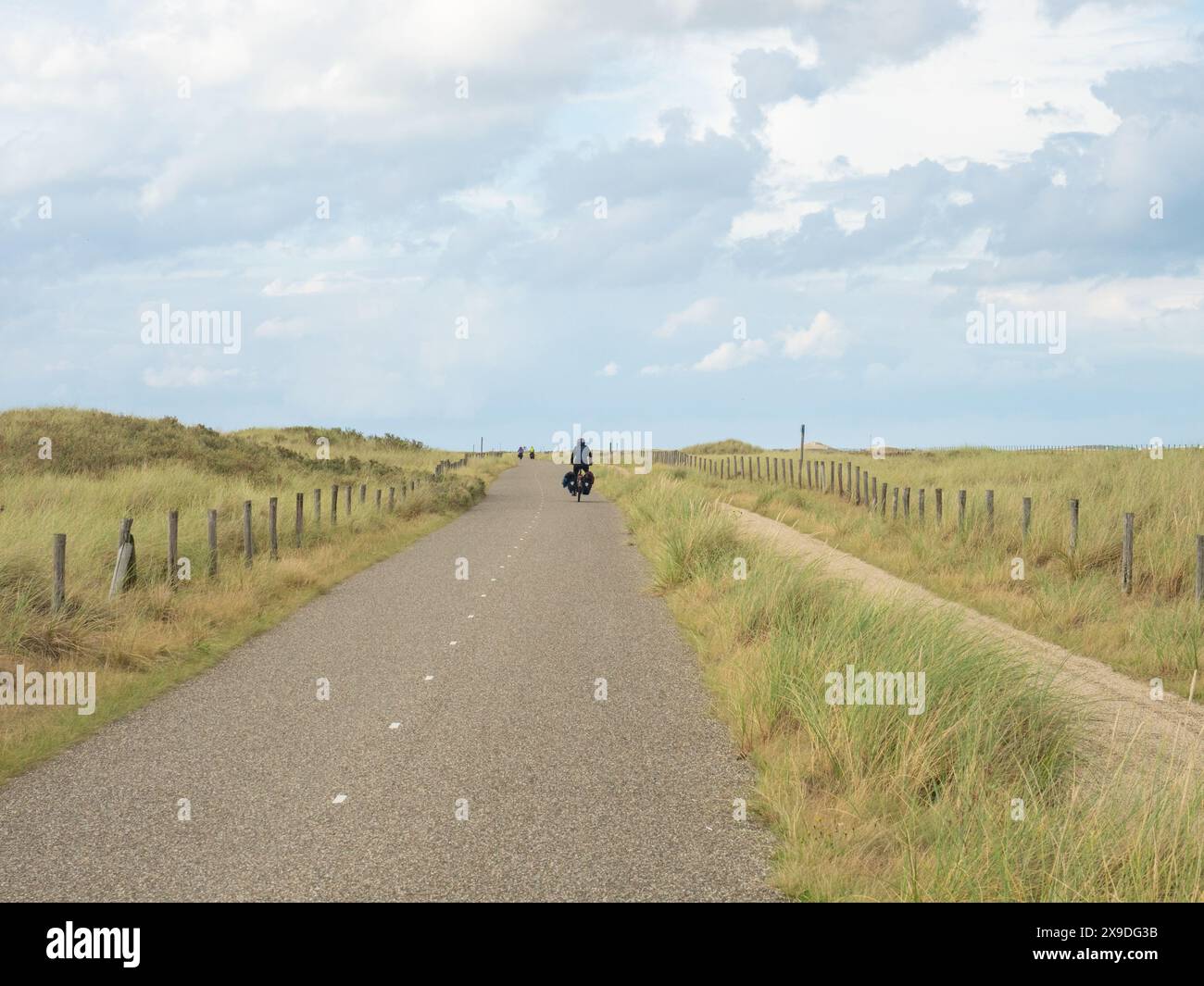 Egmond, Netherlands - August 5th 2023: Cycling on a perfect route ...