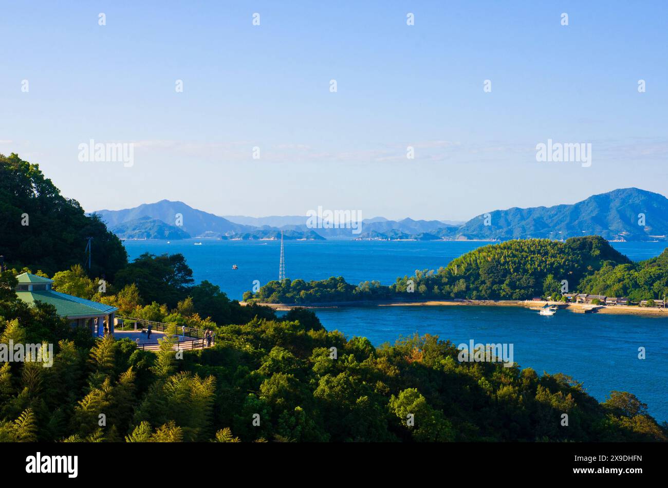 The small islands of the Seto Inland Sea, Imabari town, Ehime ...