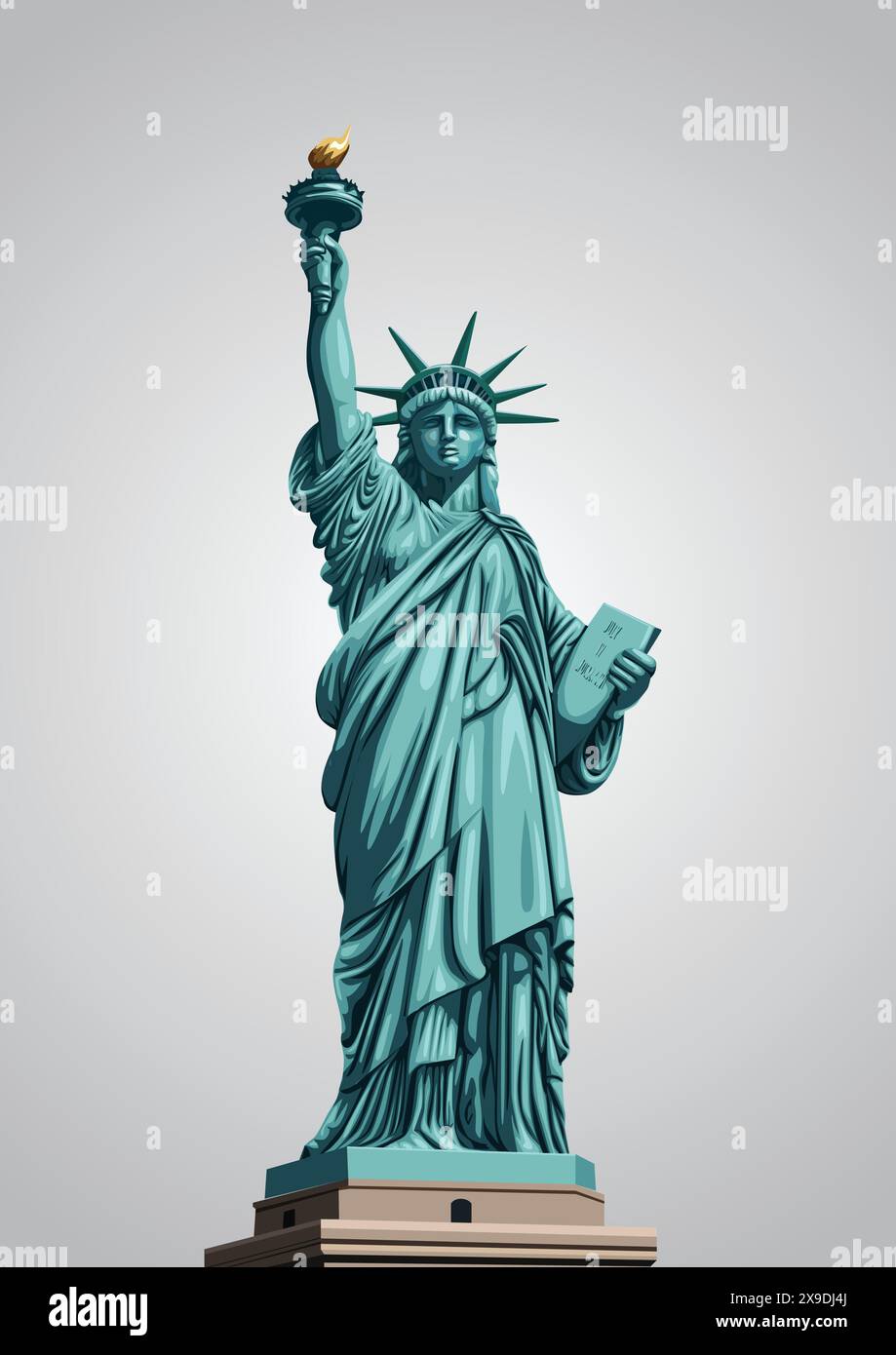 Statue of liberty abstract vector illustration design Stock Vector ...