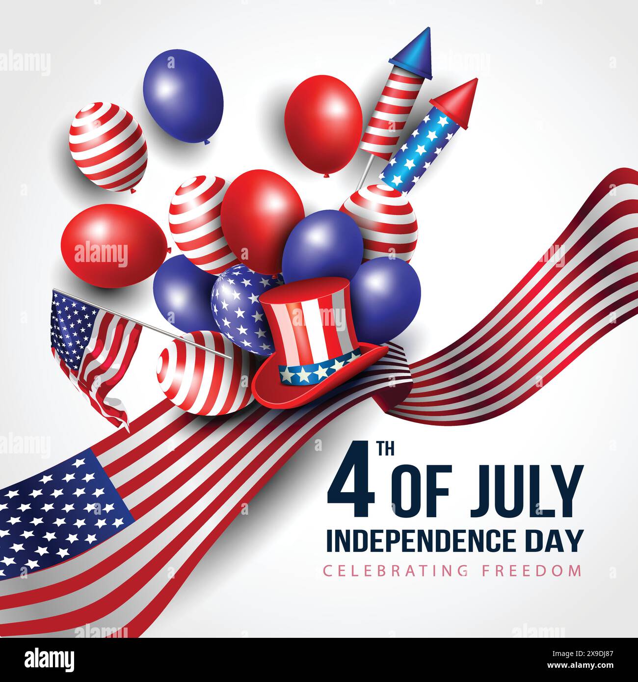 American national flag for 4th of July, happy Independence Day ...