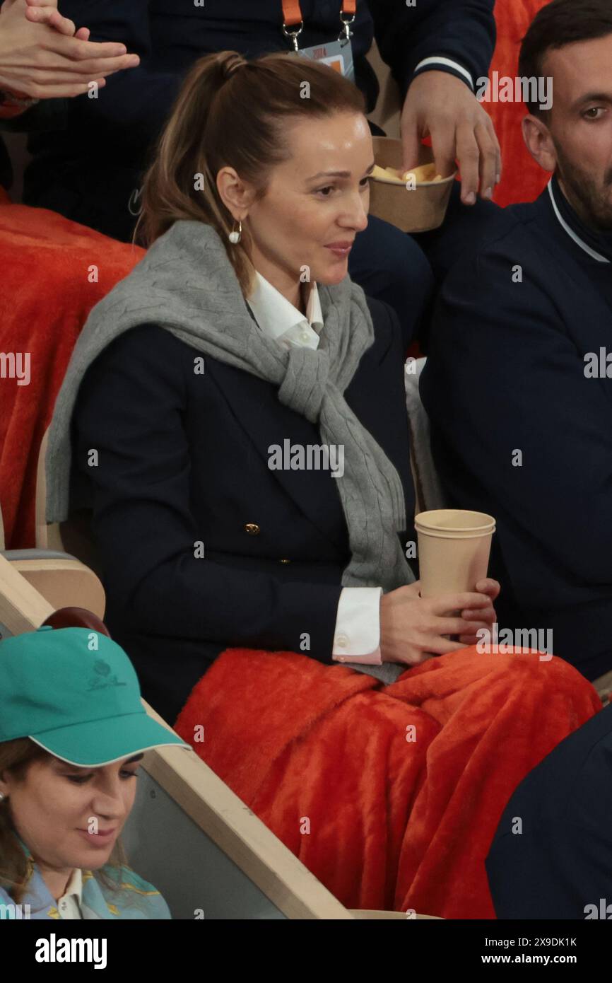 Paris, France. 30th May, 2024. Jelena Djokovic during day 5 of the 2024 French Open, Roland ...