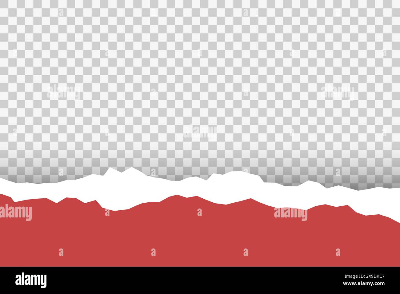 Torn Sheet on transparent background. Red ripped paper. Vector illustration in flat style. Page ...