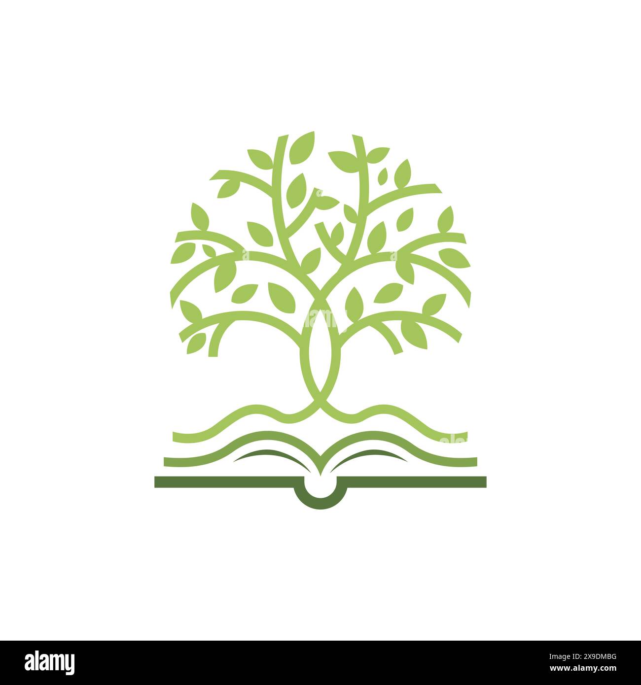 Tree with book education logo template vector image. School education ...