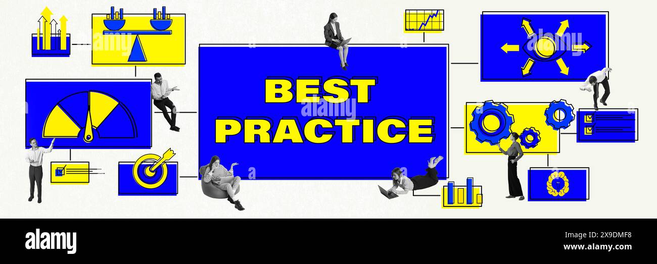 Business people engaged with analytical tools and strategic models ...