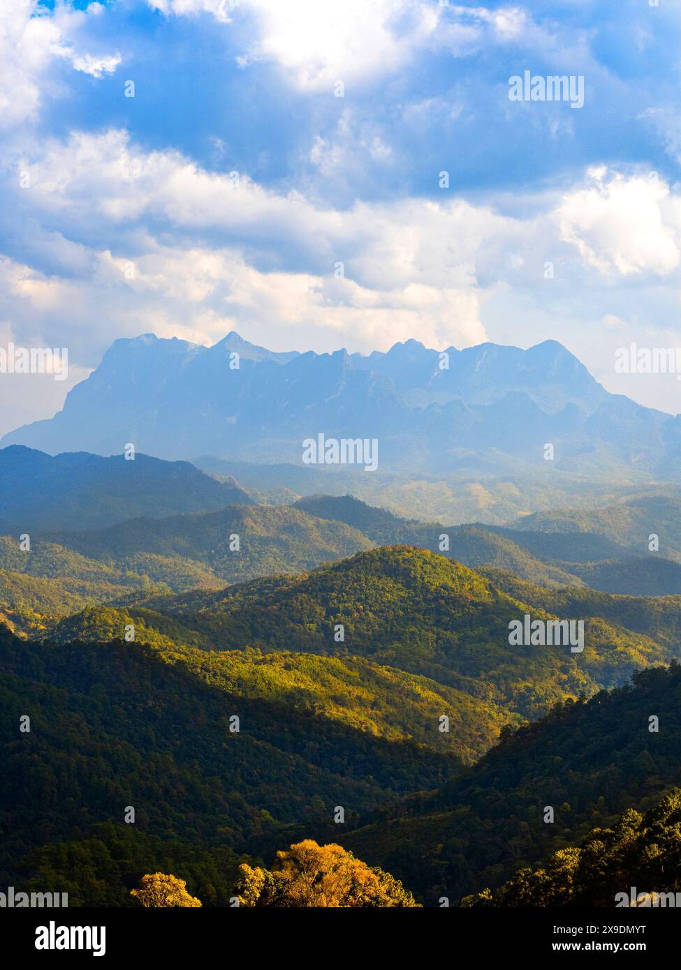 Doi Luang Chiang Dao, third highest mountain in Chiang Mai on sunny day ...