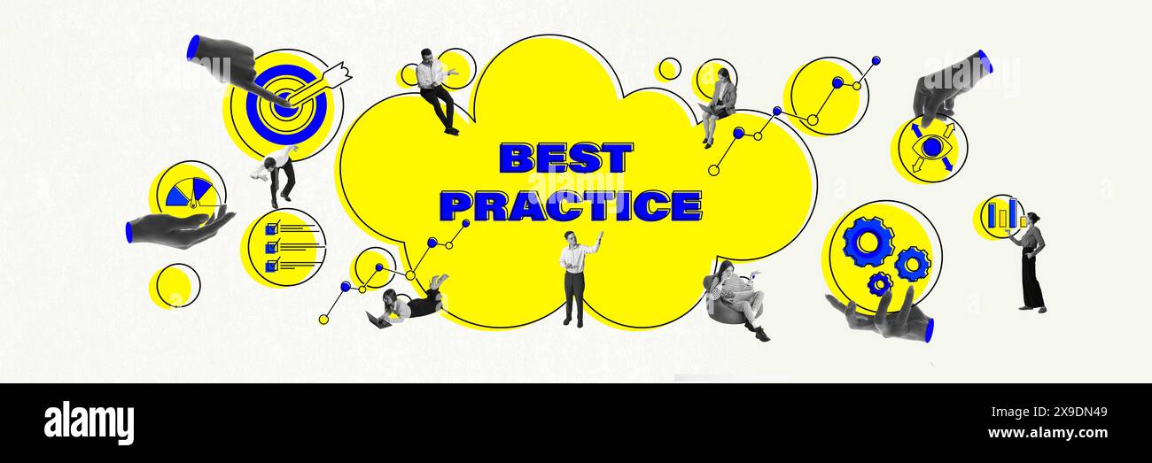 Innovative Business Solutions. Business people interacting with ...