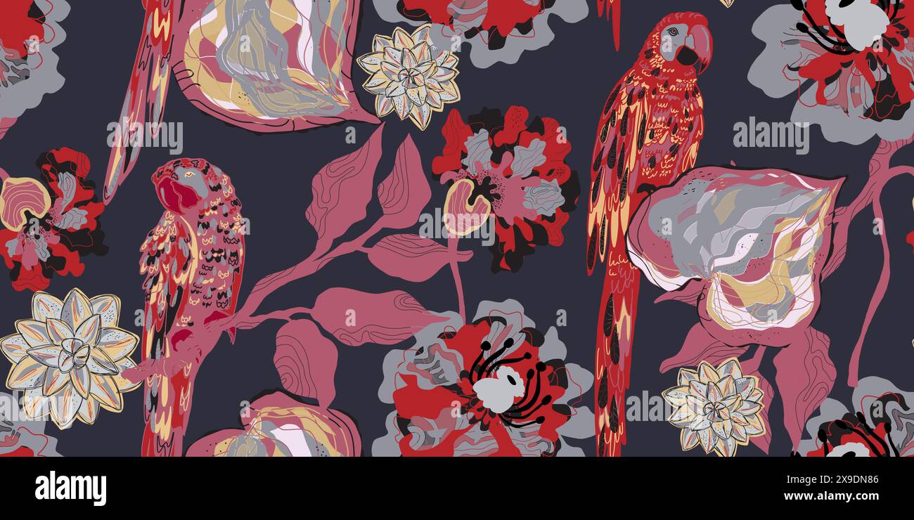 Vector seamless overlapping pattern Stock Vector Image & Art - Alamy