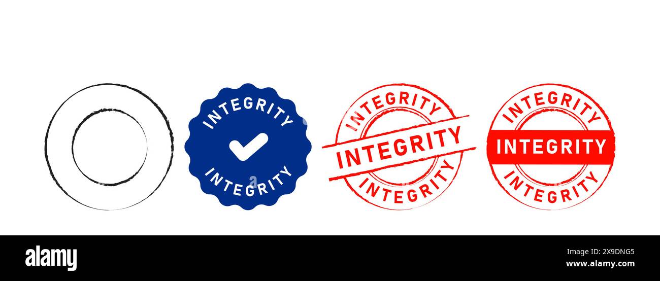 rubber stamp and label sticker integrity sign for morality honest ...