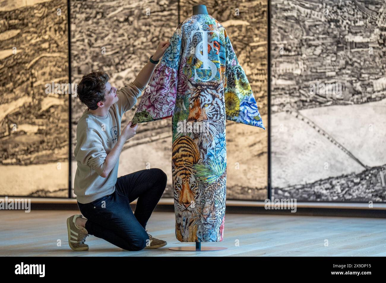 Museum content manager Chris Keatch takes a closer look at a kimono ...