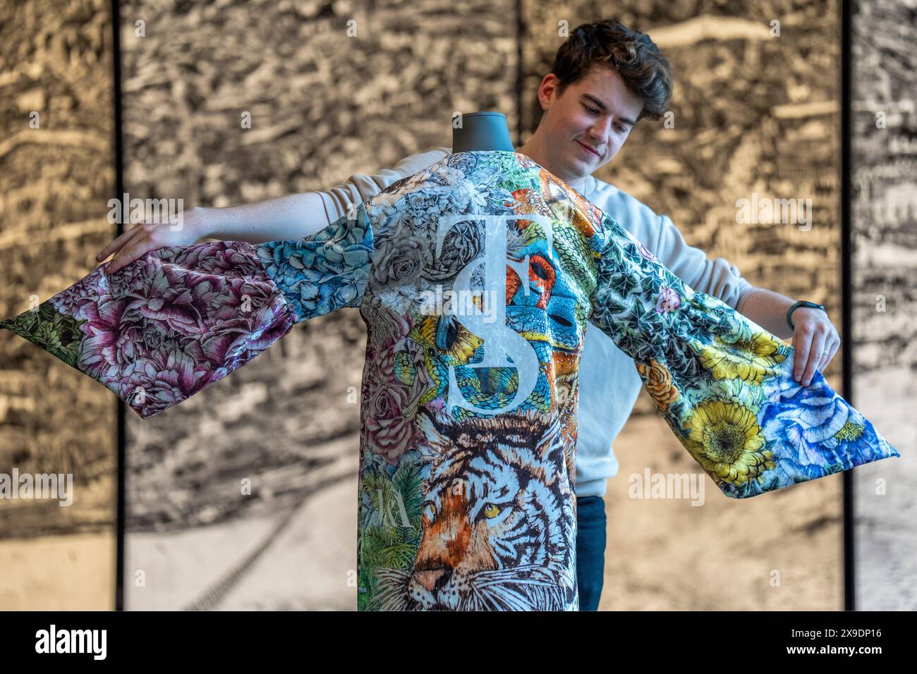 Museum content manager Chris Keatch takes a closer look at a kimono ...