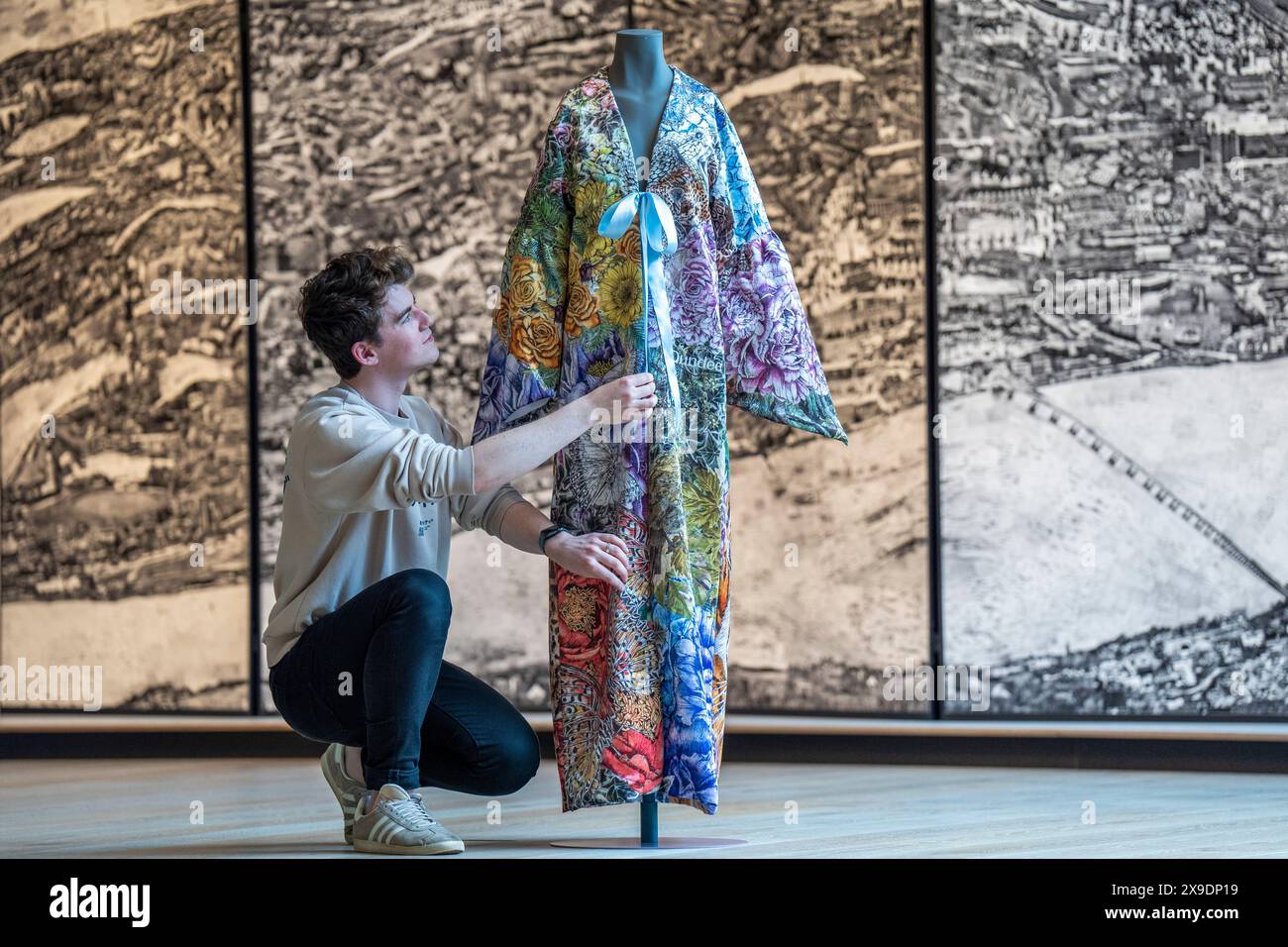 Museum content manager Chris Keatch takes a closer look at a kimono ...