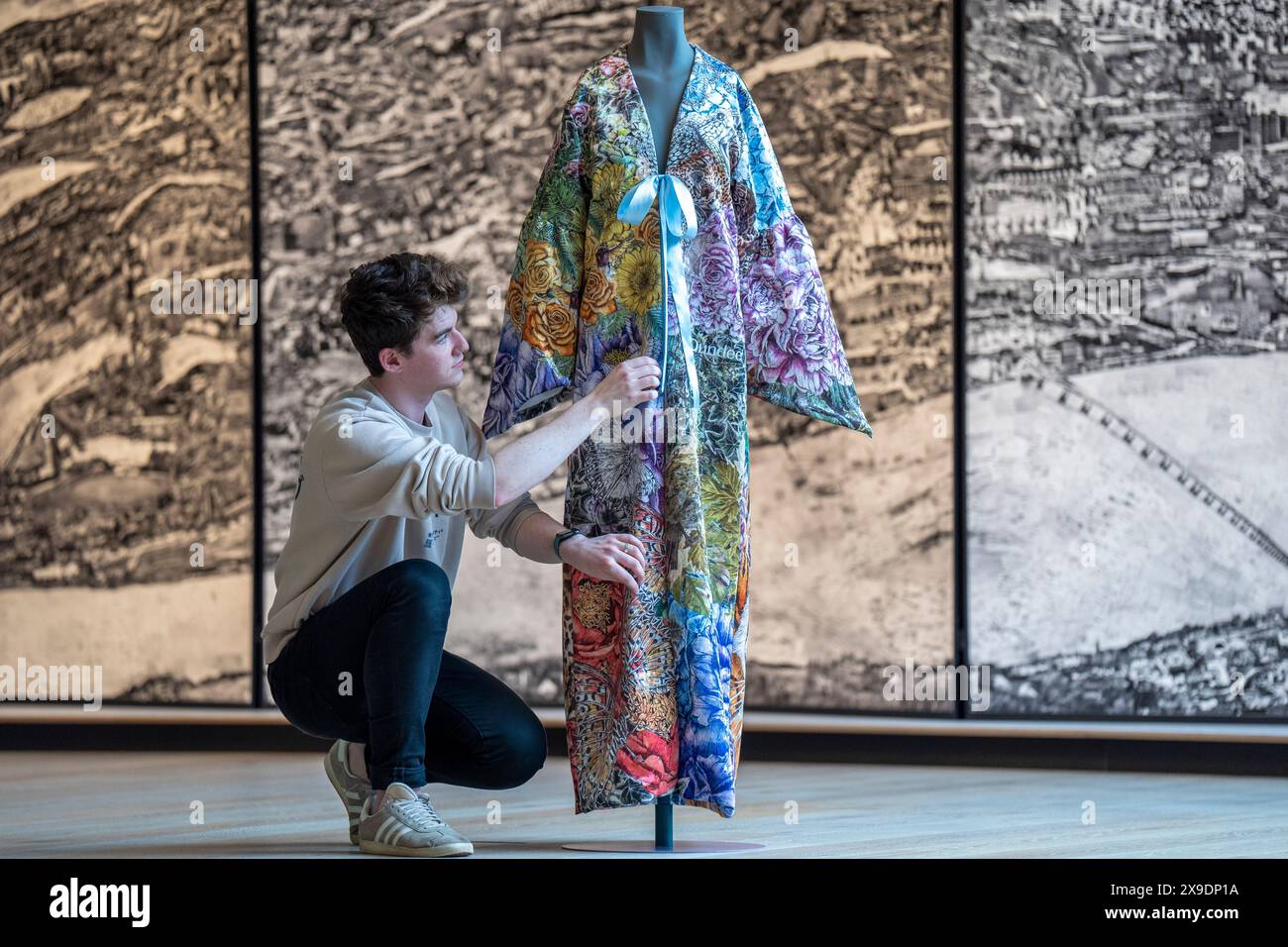 Museum content manager Chris Keatch takes a closer look at a kimono ...