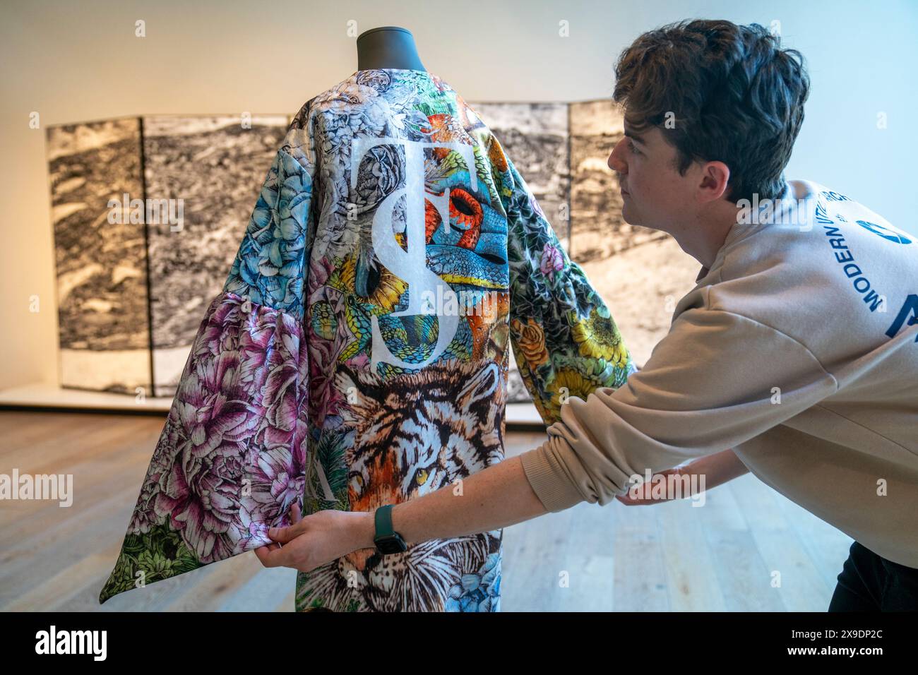 Museum content manager Chris Keatch takes a closer look at a kimono ...