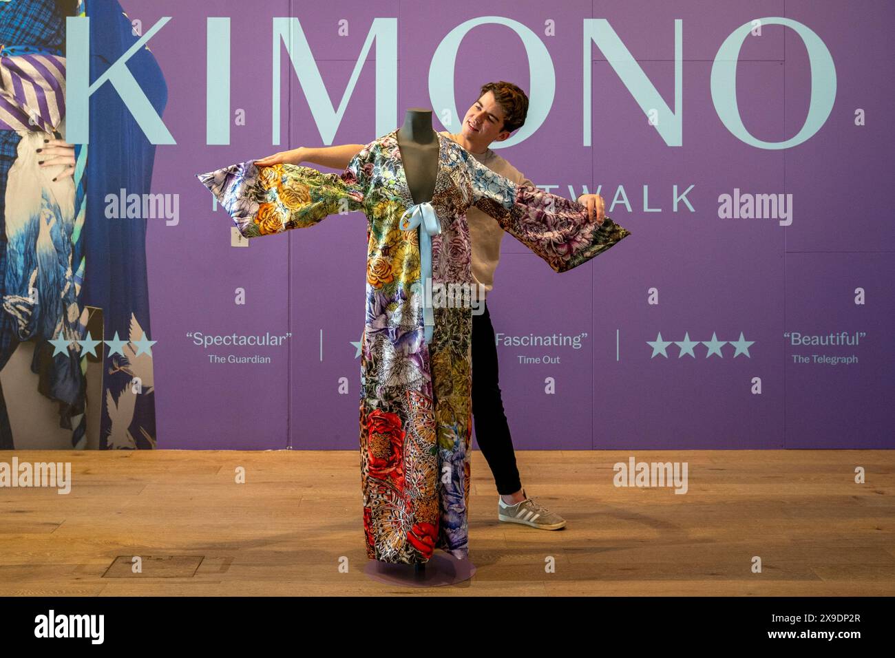 Museum content manager Chris Keatch takes a closer look at a kimono ...
