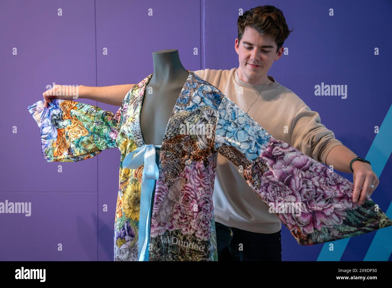 Museum content manager Chris Keatch takes a closer look at a kimono ...