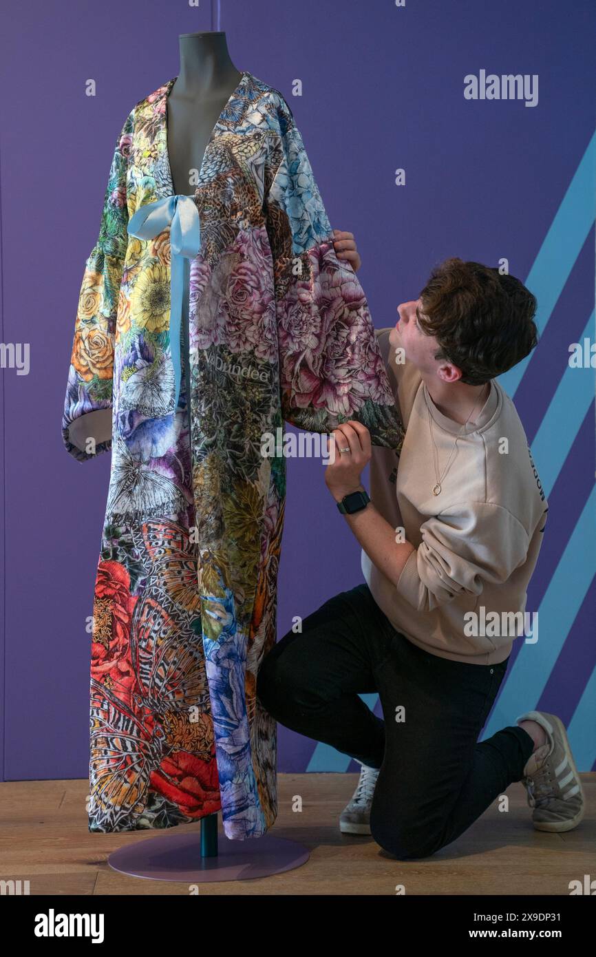 Museum content manager Chris Keatch takes a closer look at a kimono ...