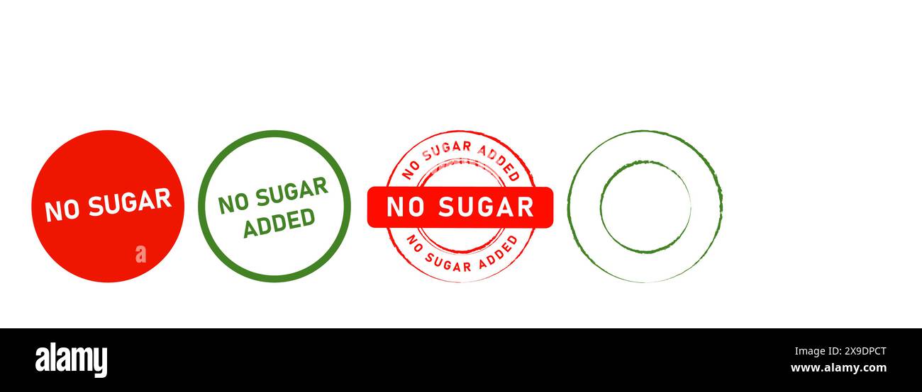 no sugar rubber stamp label sticker sign for free sweetener product ...