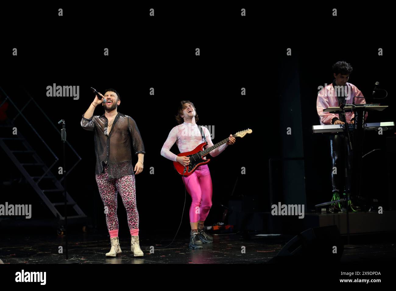 Taner Sahintürk, Jonas Dassler und Emre Aksizoglu, v.l., während der ...