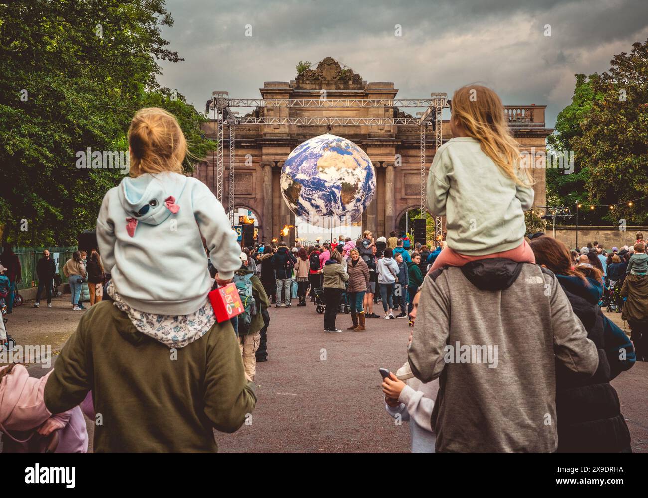 Gaia artwork on display at Birkenhead Park 30.05.24 Stock Photo - Alamy