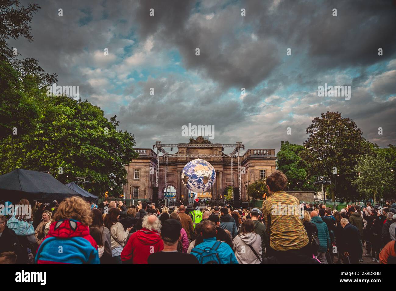 Gaia artwork on display at Birkenhead Park 30.05.24 Stock Photo - Alamy
